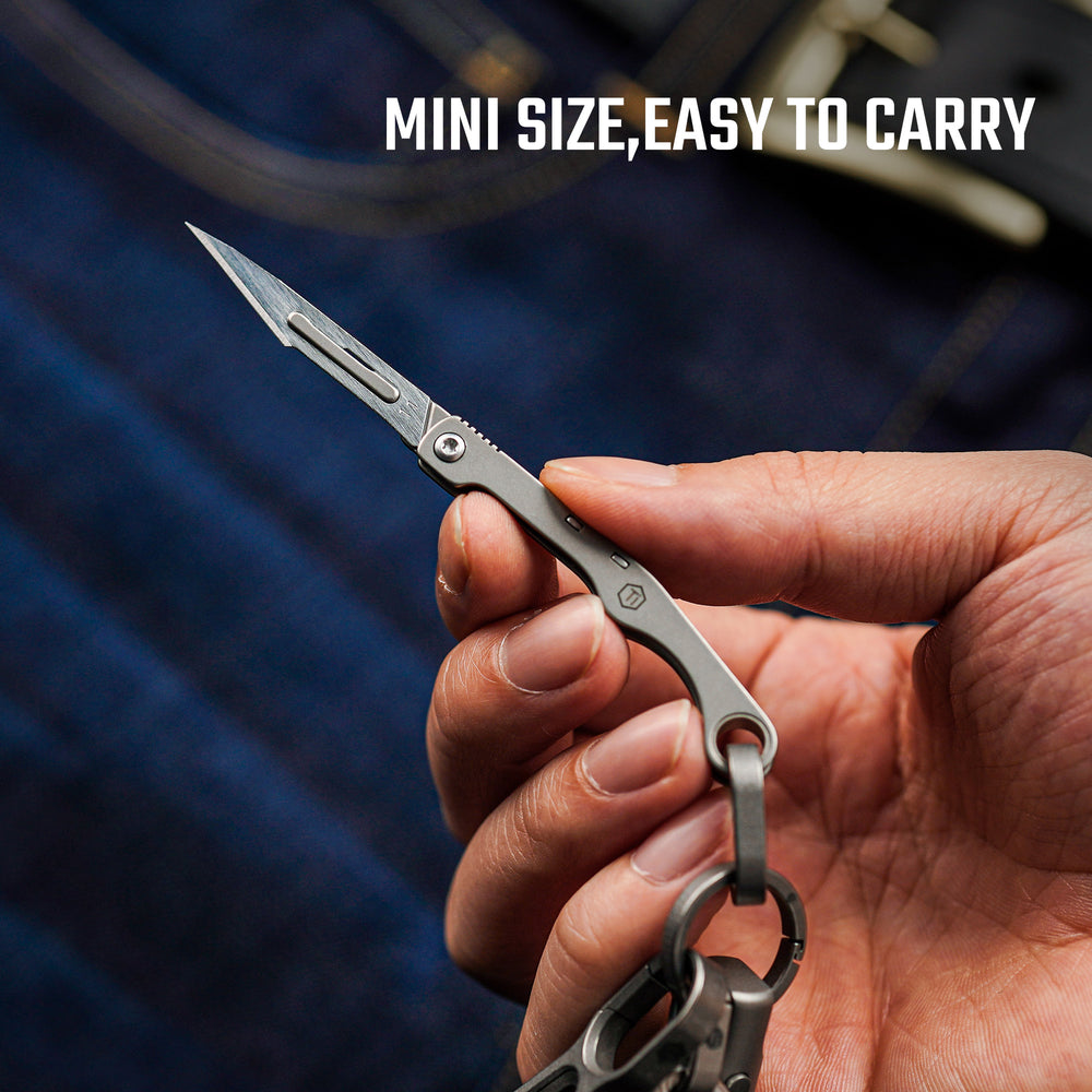 KeyUnity KK13 Mini Titanium Pocket Knife for Everyday Carry