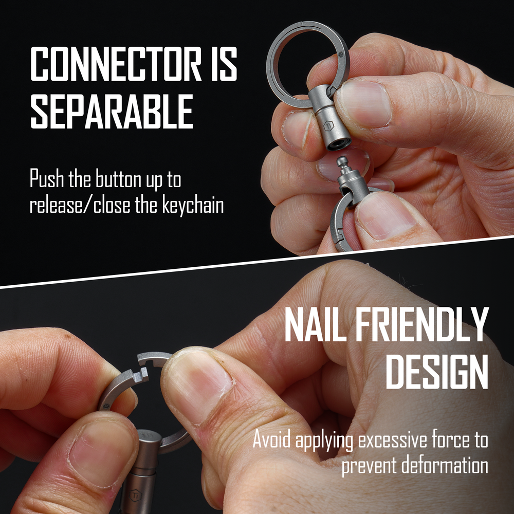 KeyUnity KA38SW Double-end Swivel Keychain Key Ring Connector