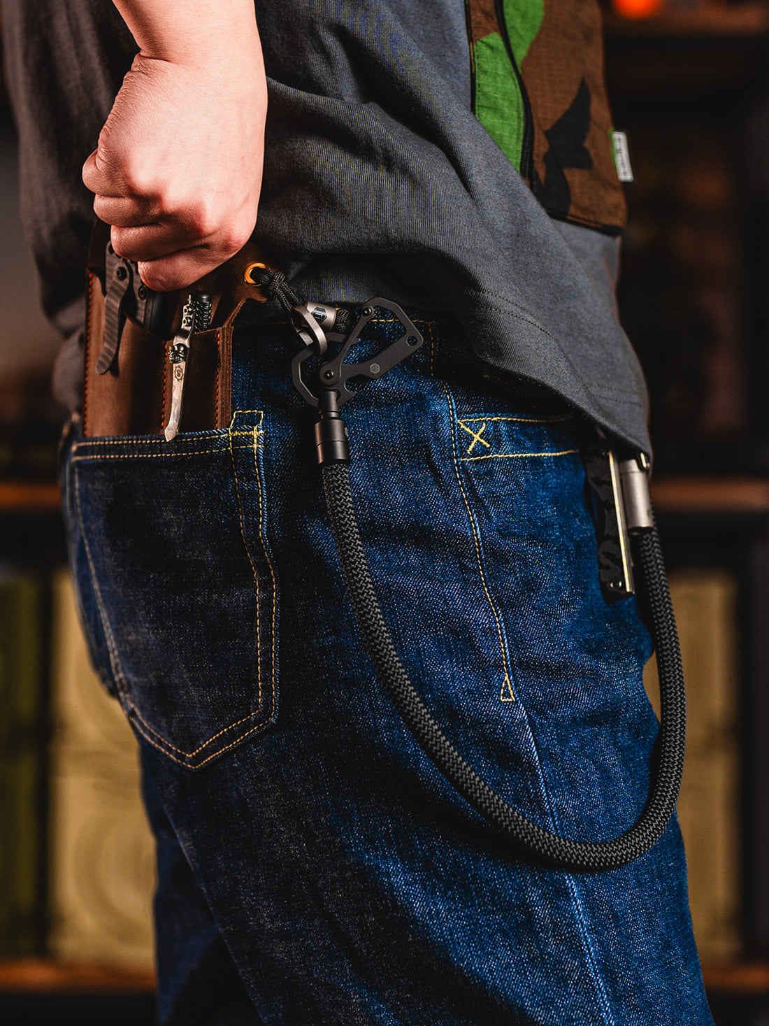 KeyUnity KD02 Titanium Wallet Chain, Jeans Keychain Accessory for Men