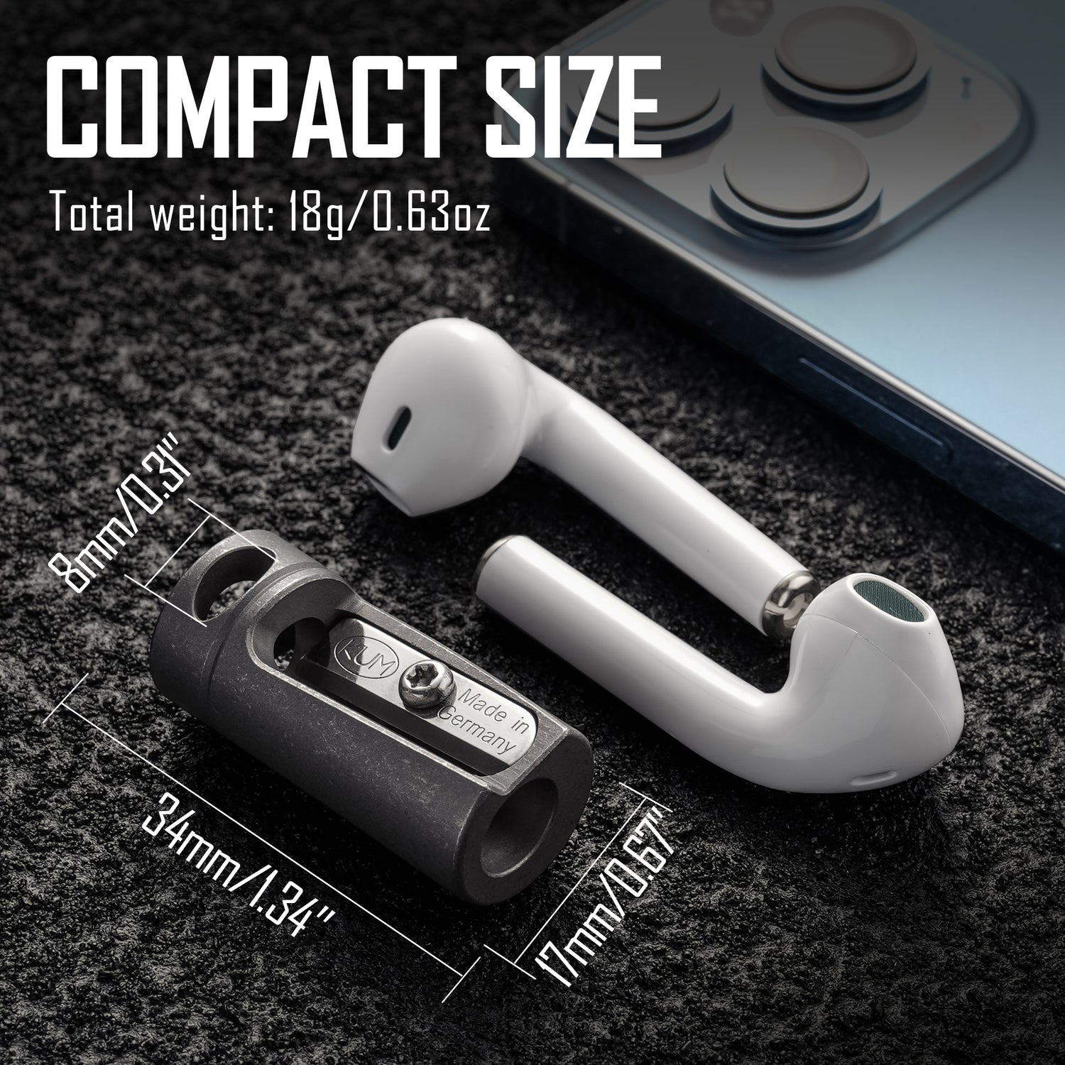 KeyUnityKT00 Titanium Alloy Pencil Sharpener