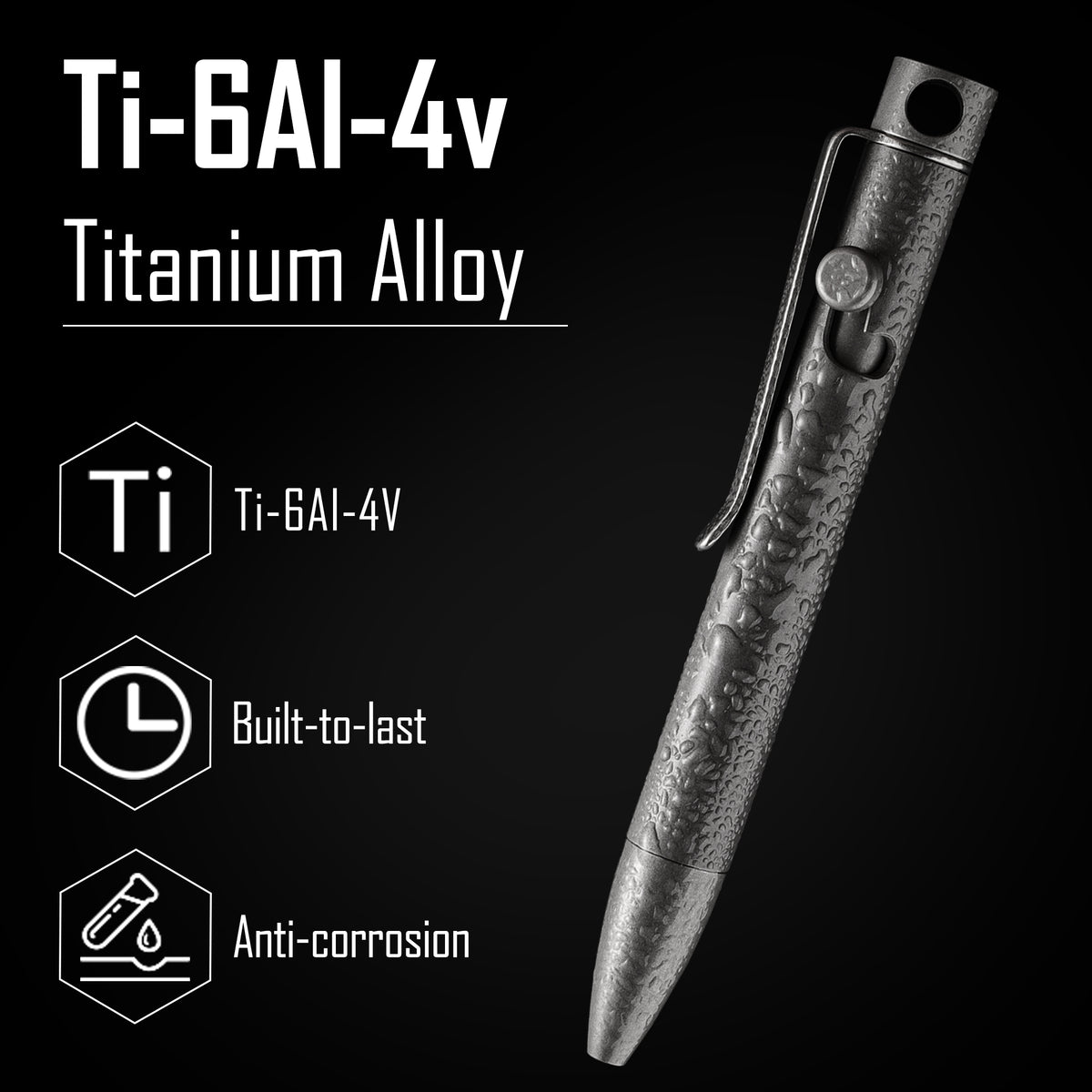 KeyUnity KP05 Titanium Alloy Tactical Fountain Pen