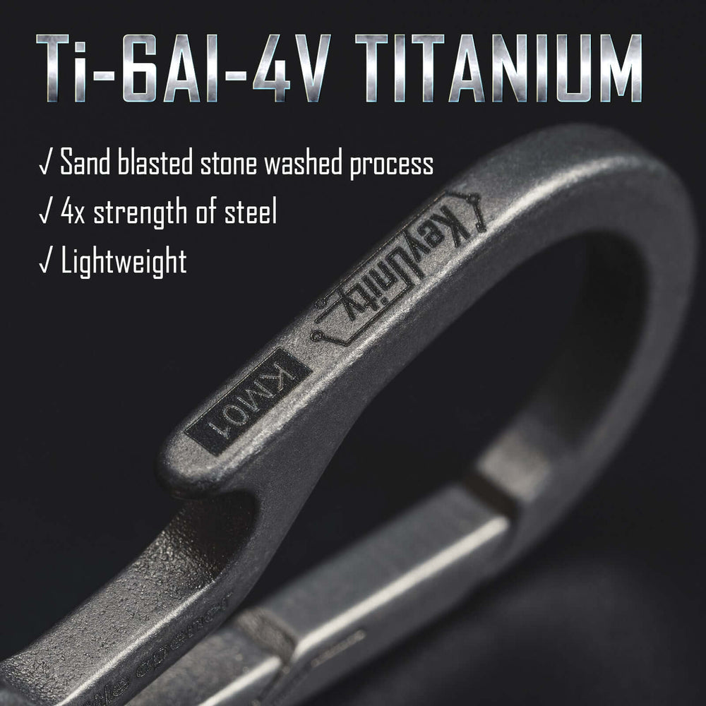 KeyUnity KM01 Titanium Alloy Keychain Clip with Bottle Opener