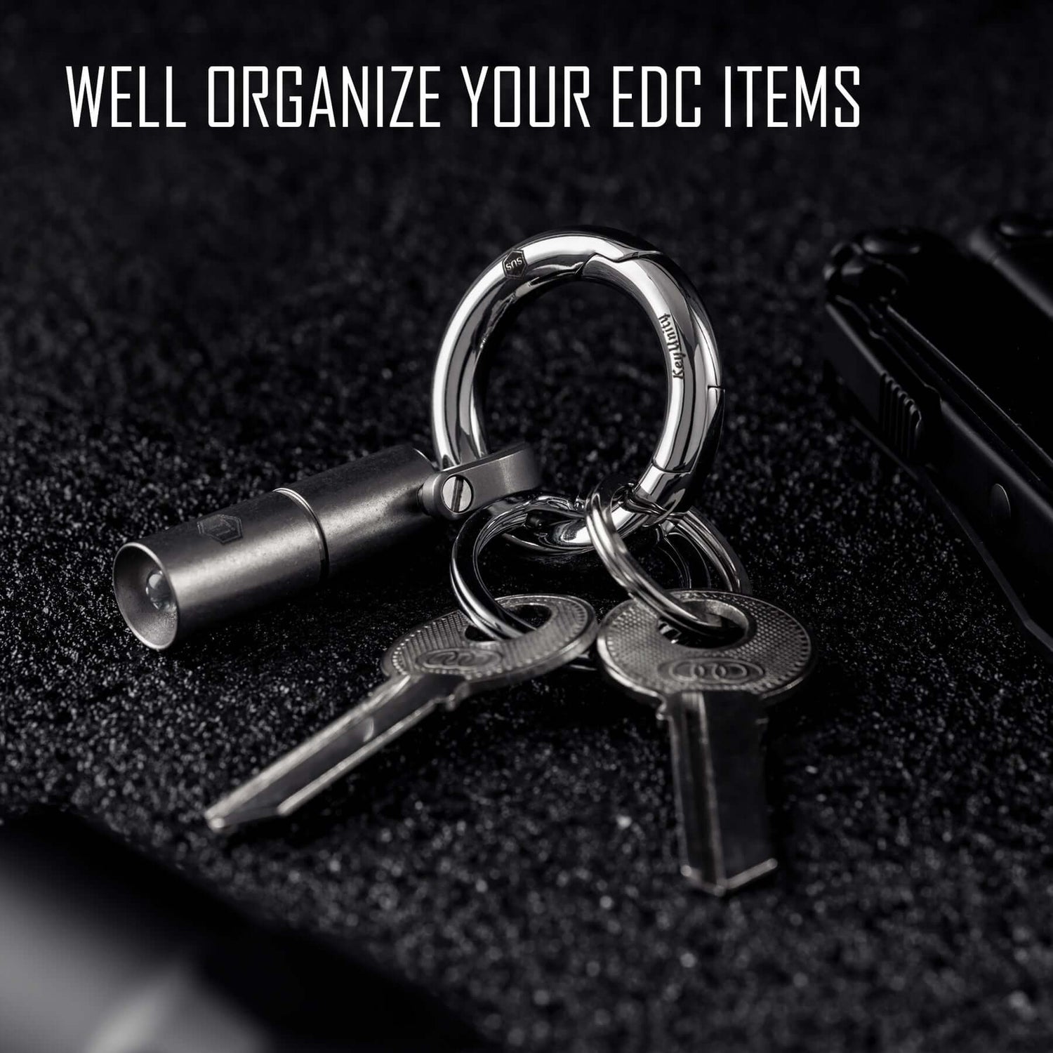 KS06 Stainless Steel Carabiner Key Ring