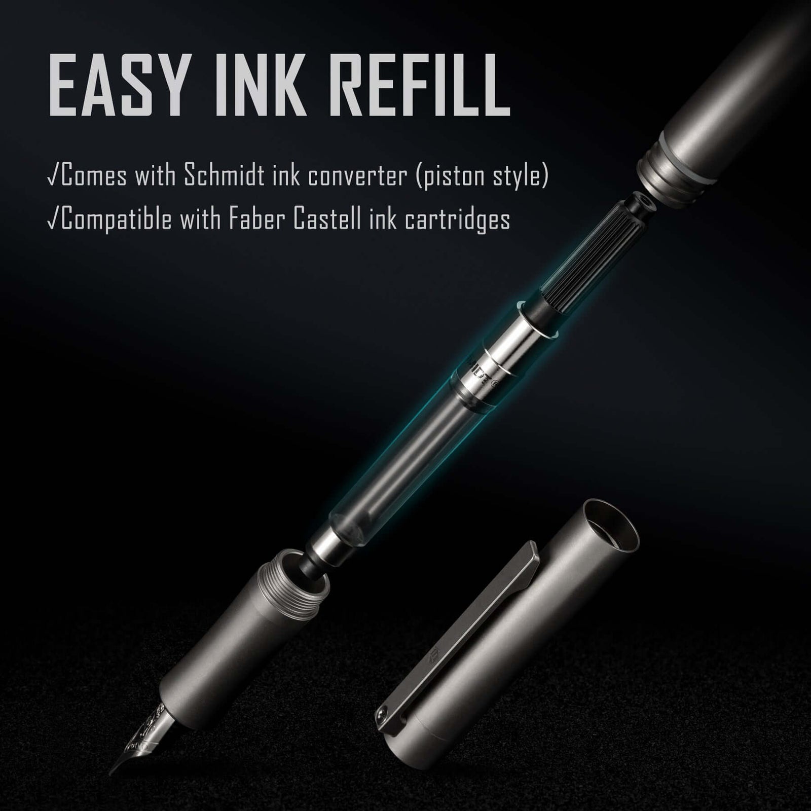 KeyUnity KP02 Titanium Alloy Tactical Fountain Pen