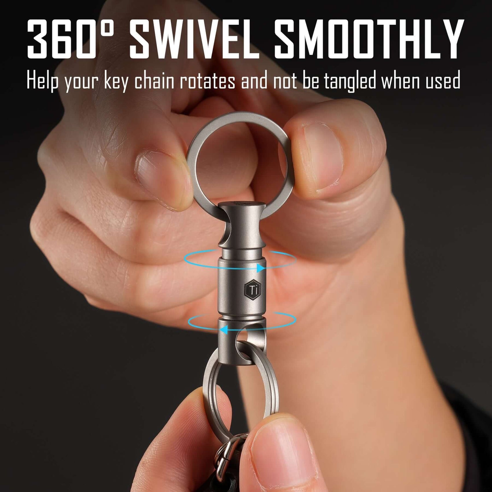 KeyUnity KA24 Titanium Alloy Keychain Key Ring Connector